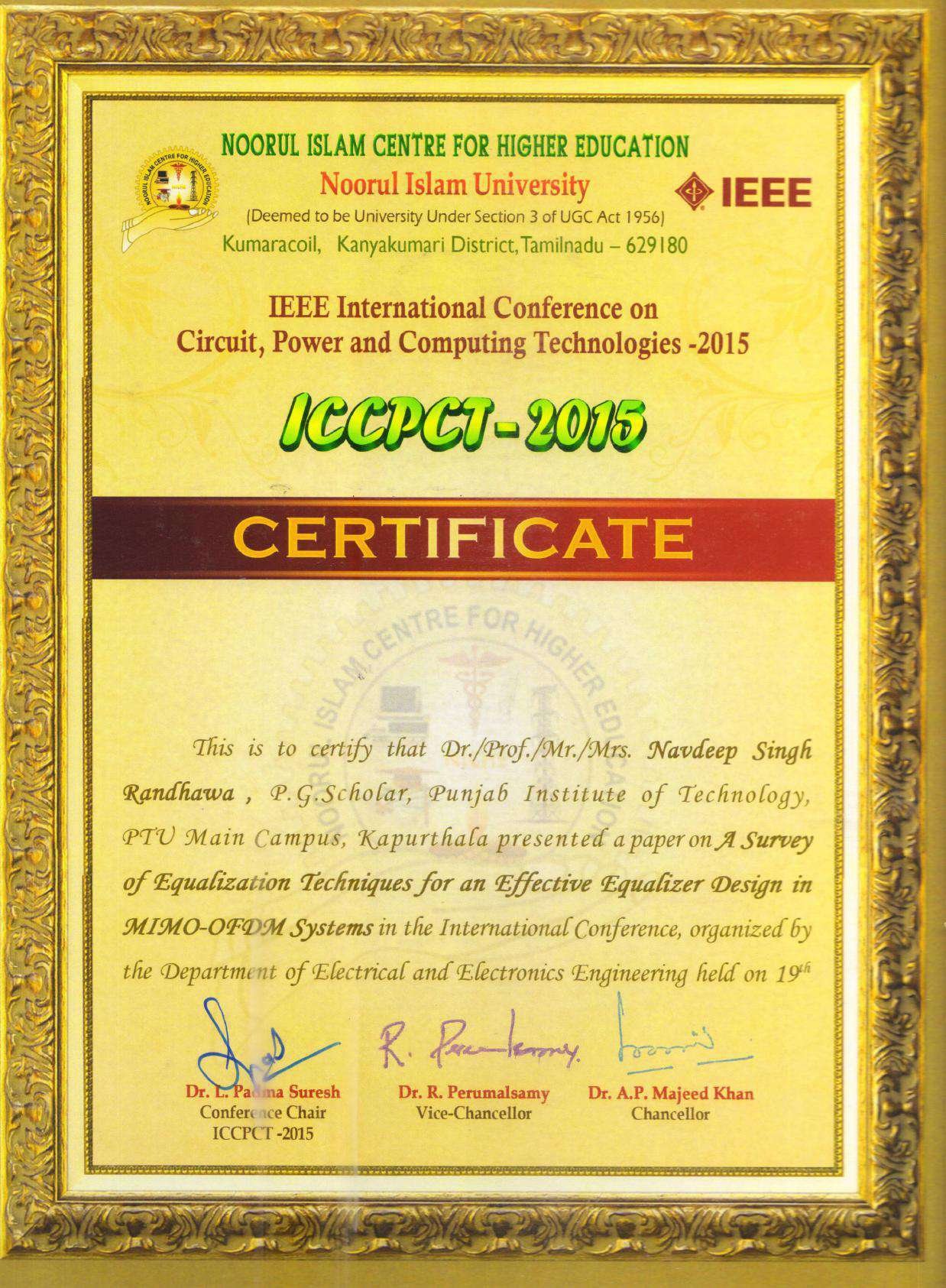 Publication Certificate – Digital Marketing